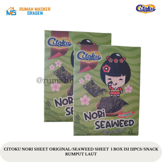 Jual CITOKU NORI SHEET ORIGINAL/SEAWEED 1 BOX ISI 12PCS/SNACK RUMPUT ...
