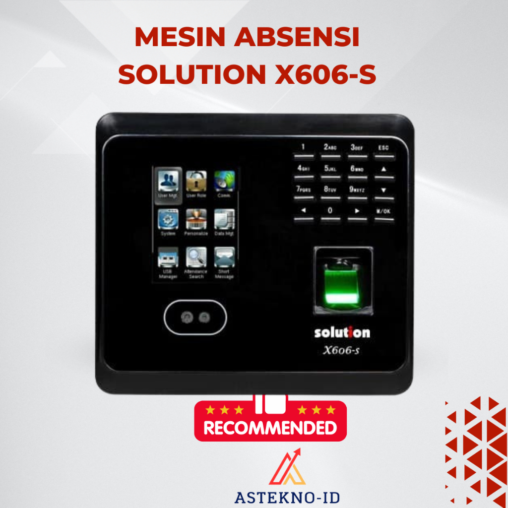 Jual Mesin Absensi Solution X606-S Deteksi Wajah Infrared Camera ...