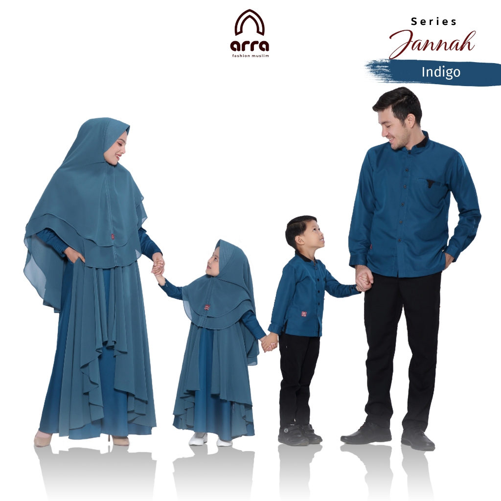 Jual ARRA - Sarimbit Keluarga Series Jannah (Koko, Gamis, Kerudung ...