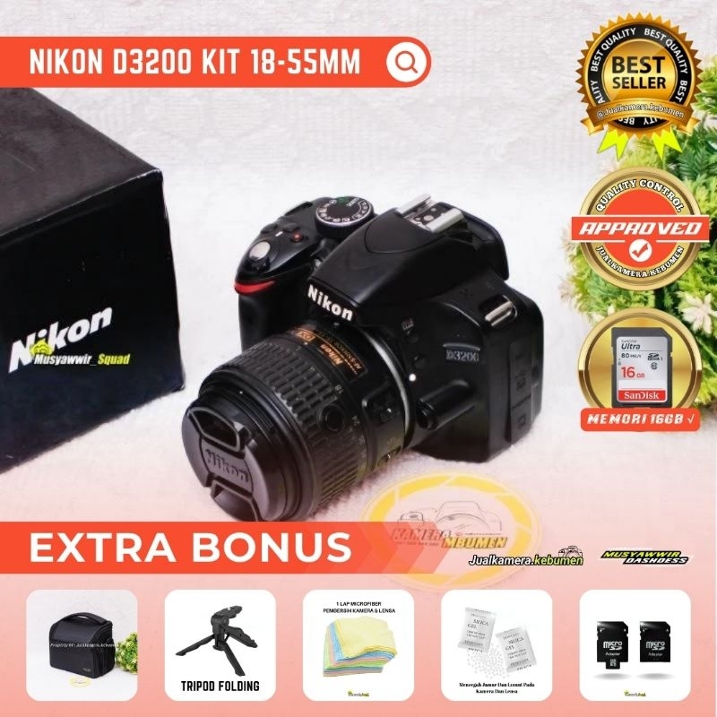 Jual NIKON D3200 18 55MM NO VIGNET MULUS | Shopee Indonesia