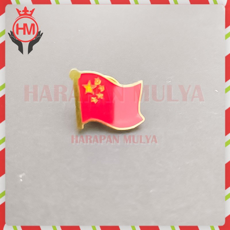 Jual Bros Pin Bendera China - Flag Pin Negara Tiongkok - Pin Custom RRC ...