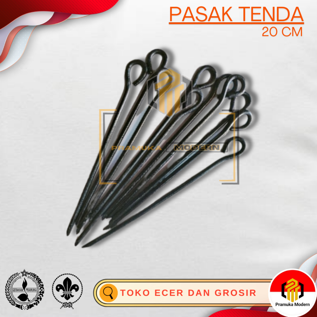 Jual Pasak tenda panjang 20cm patok besi sudah dicat ( satuan ...