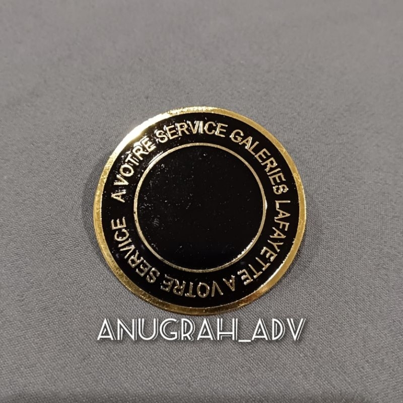 Jual pin logo custom bahan kuningan - magnet | Shopee Indonesia