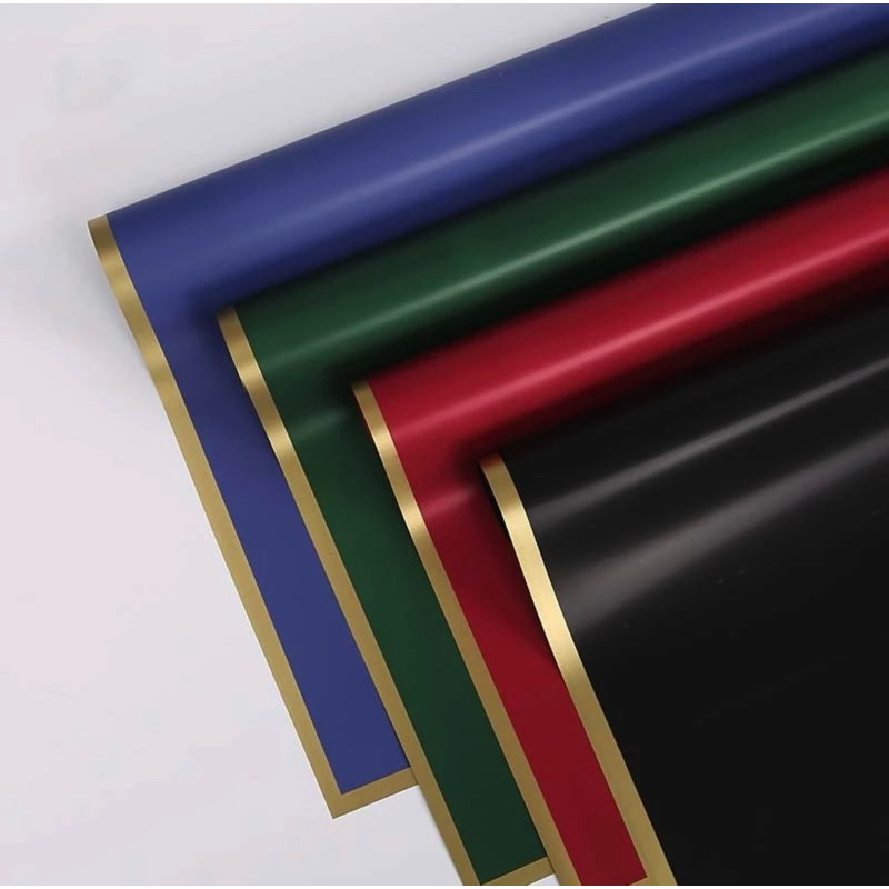 Jual Kertas Buket Cello Solid Colour Gold Line | Shopee Indonesia