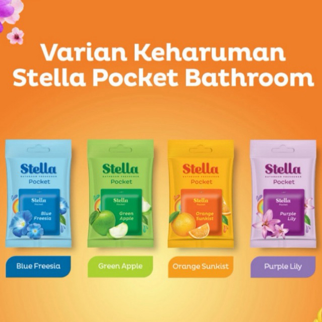 Jual STELLA BATHROOM POCKET 10gr PEWANGI DAN PENGHILANG BAU KAMAR MANDI ...