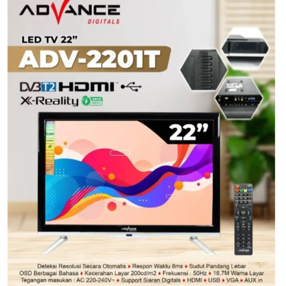 Jual (FREE PACKING KAYU ) TV Digital / TV LED Digital Advance ADV-2401T ...