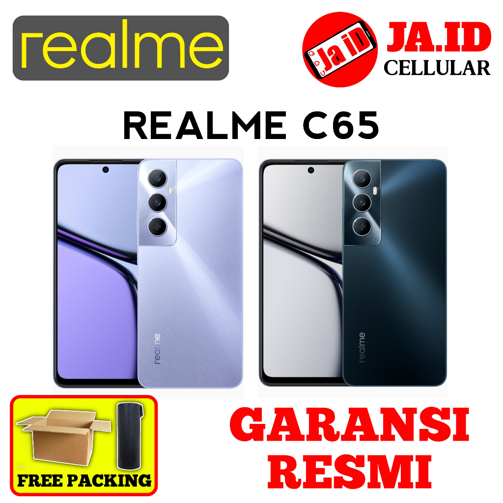 Jual SMARTPHONE REALME C65 ORIGINAL GARANSI RESMI (FREE TWS ROBOT T100 ...