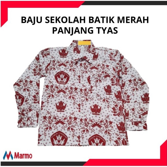 Jual Seragam TYAS - Baju Batik Lengan Panjang Sekolah SD Merah Putih ...