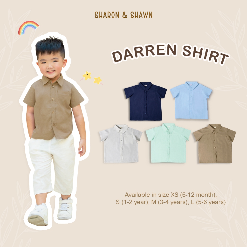 Jual Sharon&Shawn - Kemeja Anak Laki Laki- Kemeja lengan pendek anak ...