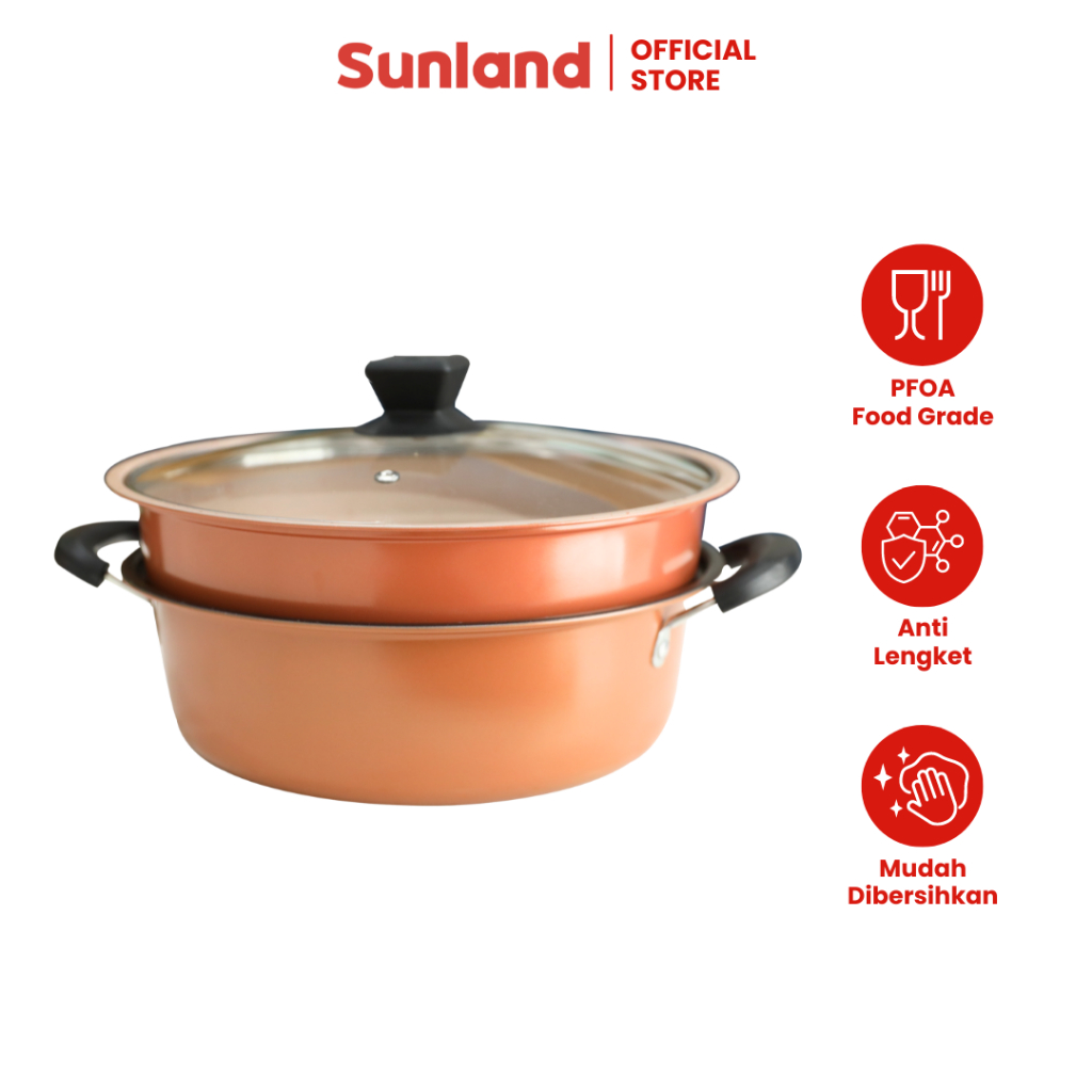 Jual SUNLAND Panci Kukus Panci Rebus Panci Steamer Stainless Steel ...