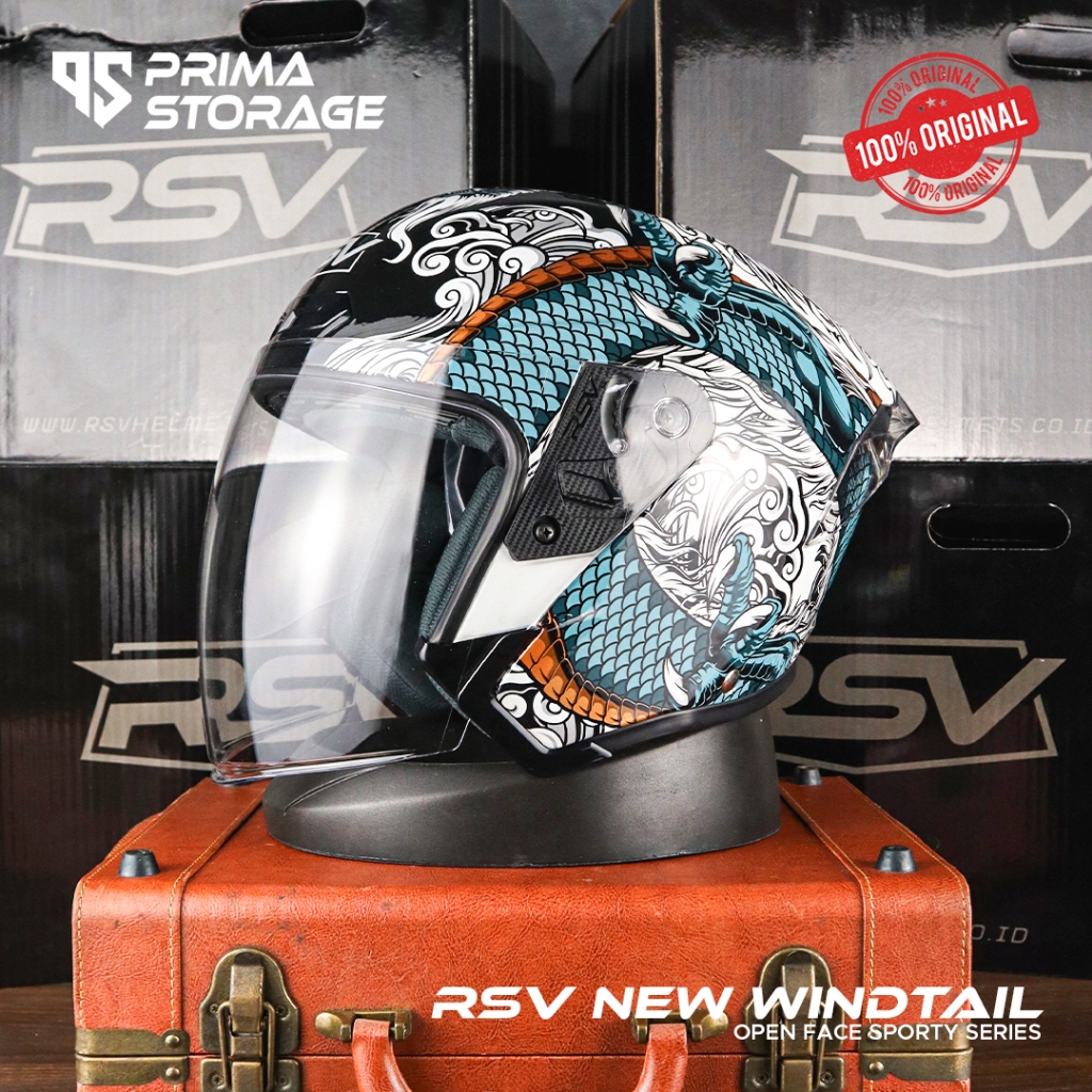 Jual HELM RSV NEW WINDTAIL RYUJIN / HELM HALF FACE / HELM RSV WINDTAIL ...