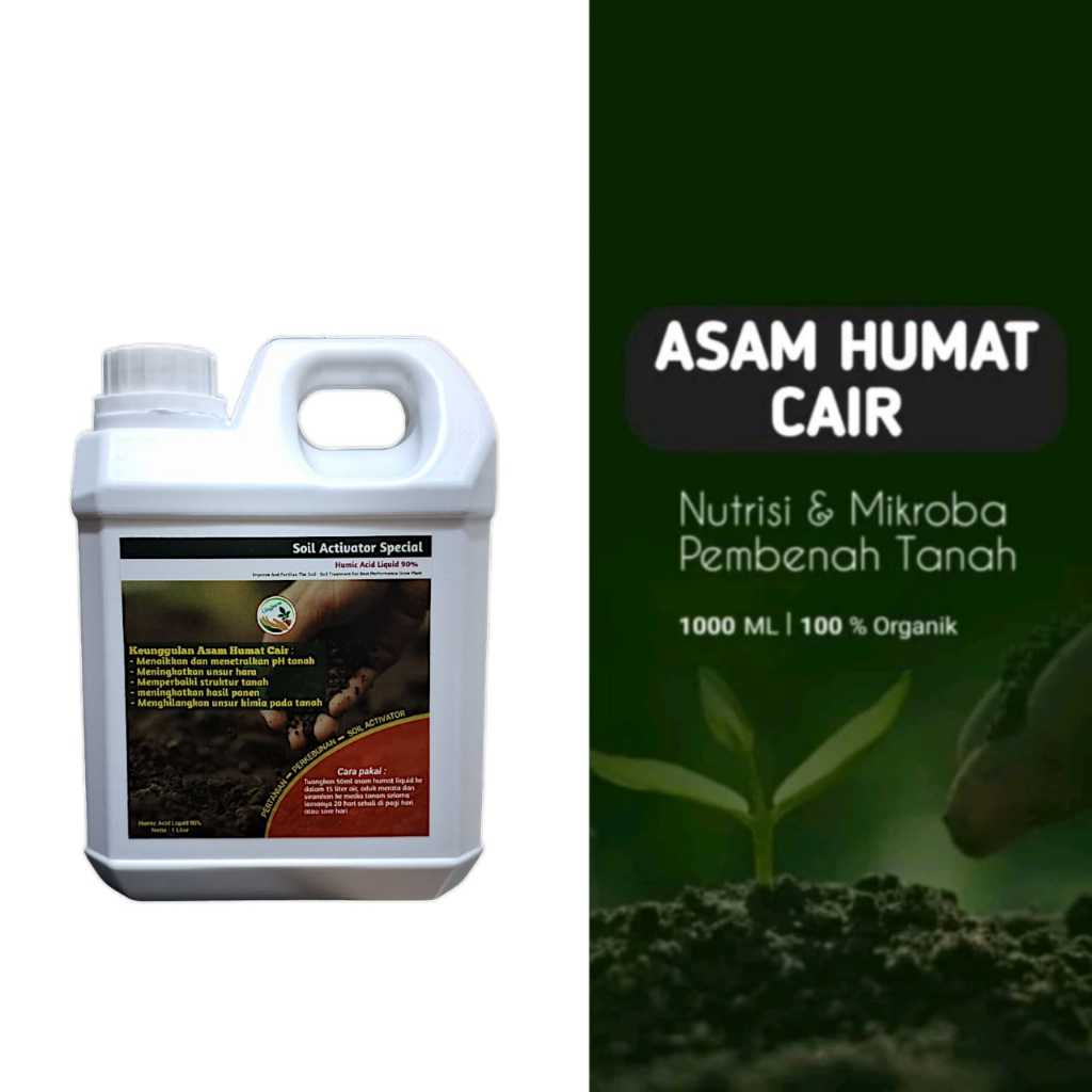 Jual Asam Humat Cair Spesial Soil Activator Pupuk Pembenah Tanah Kemasan 1 Liter | Shopee Indonesia