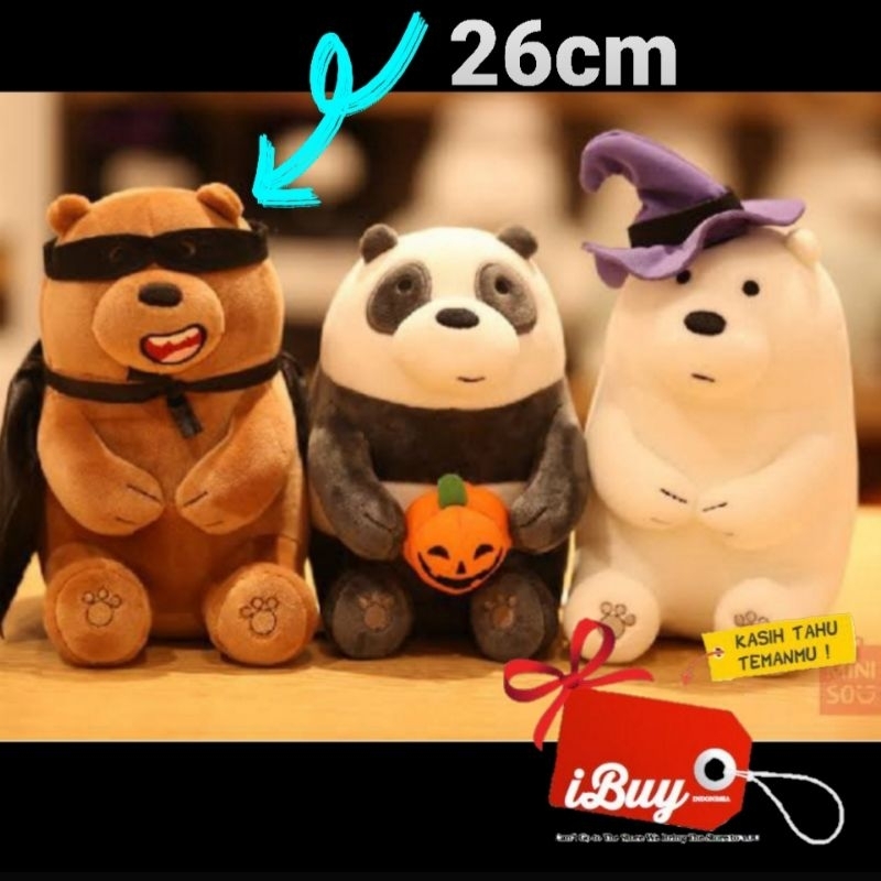 Jual Miniso Cute Medium We Bare Bears Grizzly Zoro 26cm Boneka Posisi ...