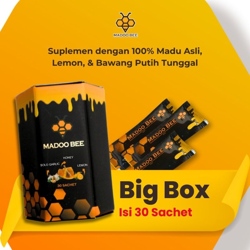 Jual Madoo Bee Bigbox Suplemen Harian kaya Vit C B6 B12 Mengandung Madu ...