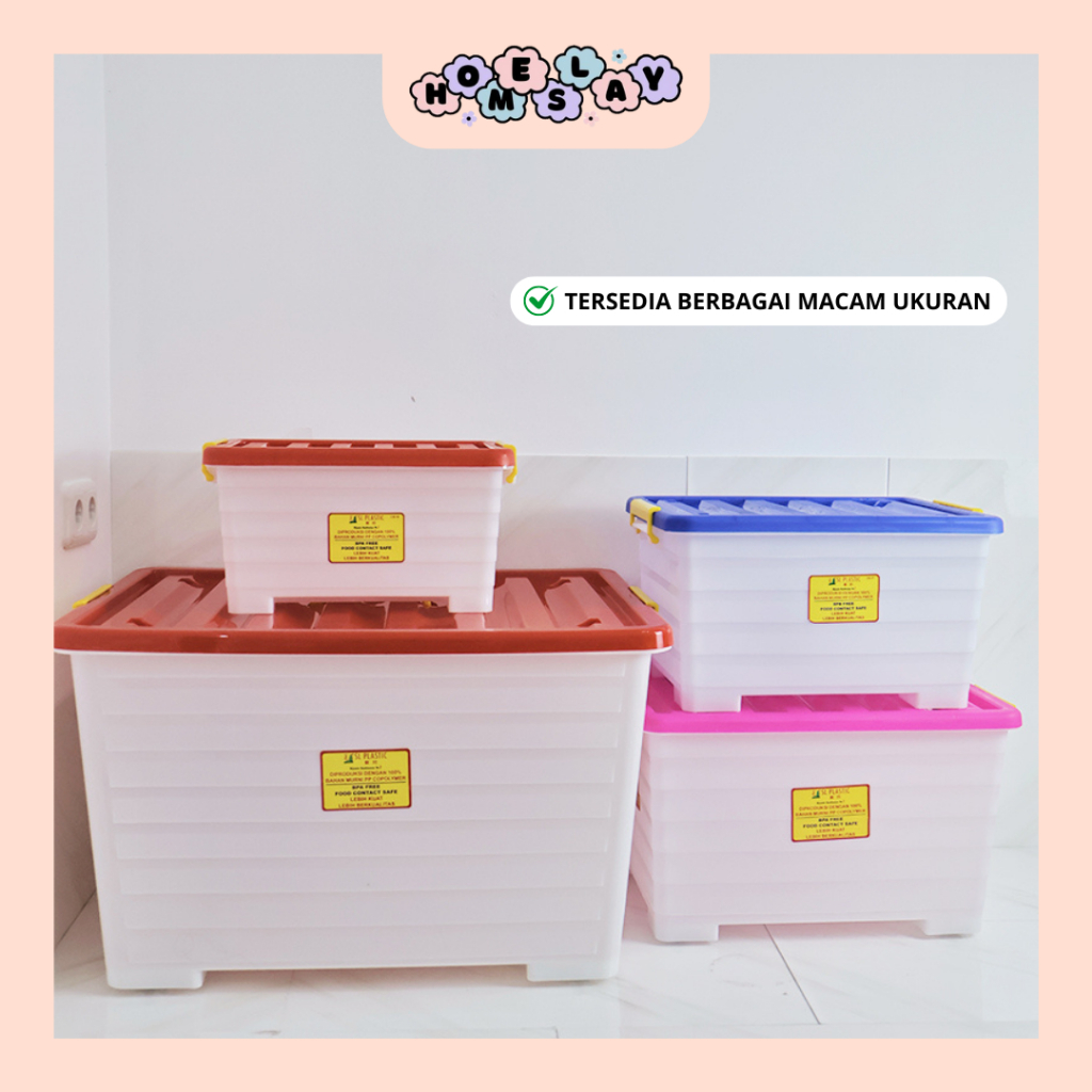 Jual HOMESLAY Kontainer Box Plastik Serbaguna / Kotak Penyimpanan ...