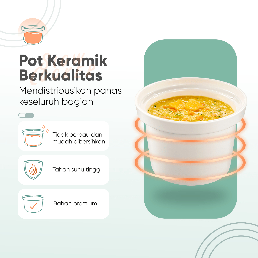 Jual EMILY Slow Cooker 1L Ceramic | Panci Keramik | Baby & Family Food ...