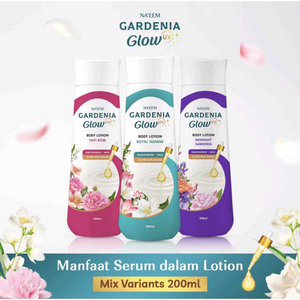 Jual Naeem Gardenia Glow UV Body Lotion 200ml | Shopee Indonesia