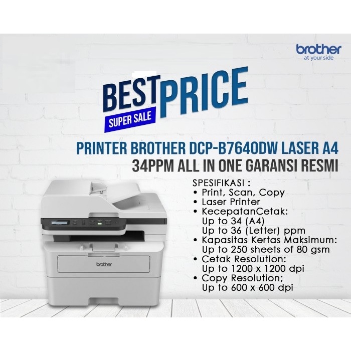 Jual Printer Laserjet Brother All In One Print Scan Copy DCP-B7640DW ...