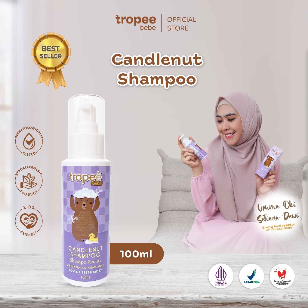 Jual Tropee Bebe Candlenut Shampoo 100ml | Sampo Kemiri Free SLS ...