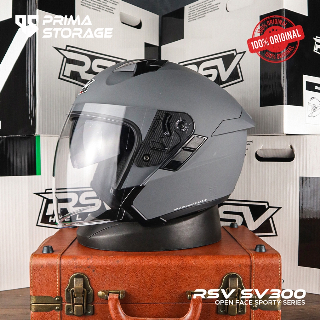 Jual HELM RSV SV300 CHARCOAL MATTE DOUBLE VISOR / HELM RSV | Shopee ...