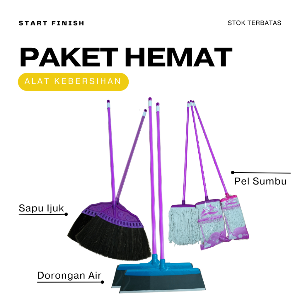 Jual PAKET HEMAT ALAT KEBERSIHAN 3 IN 1 (SAPU IJUK, PEL SUMBU UK. 20 ...