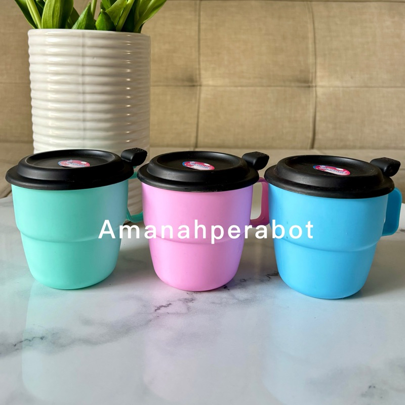 Jual MUG TUTUP VENETA CANGKIR MINUM PLASTIK TEBAL LOVENIA | Shopee ...