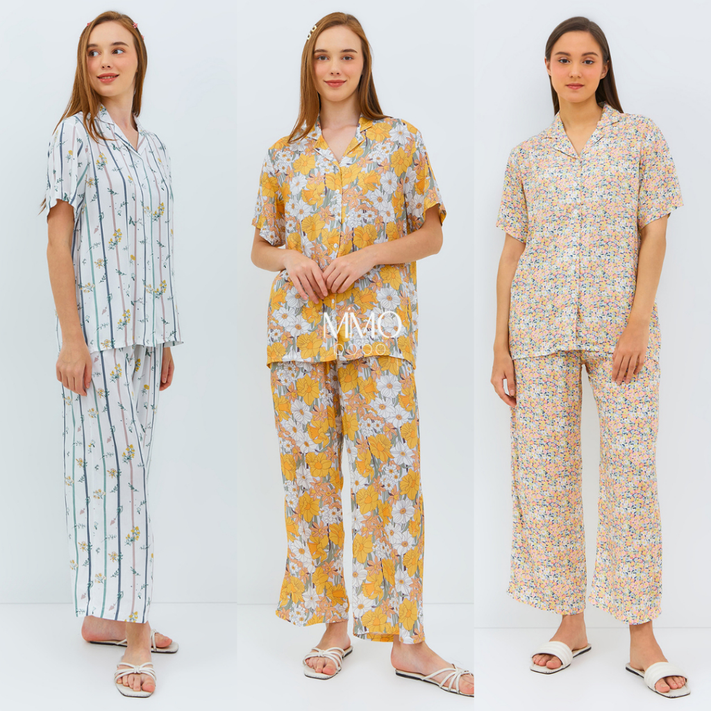 Jual MIMOBOBO - Simple Pajamas Motif Panjang | Baju Tidur Wanita ...