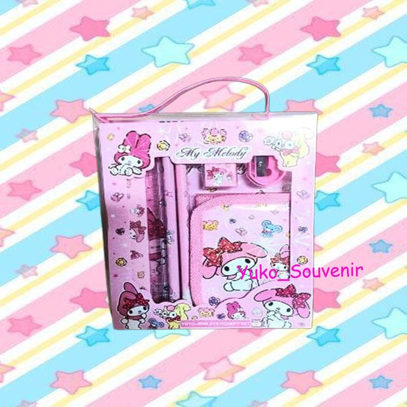 Jual Stationary Set My Melody Paket Belajar Melody Alat Tulis Set My ...