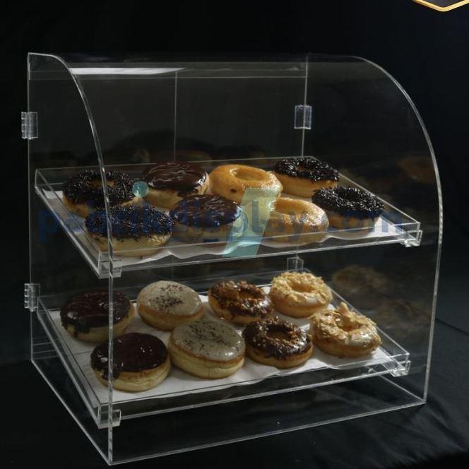 Jual Display kue akrilik 2 rak | Acrylic Food Cupcake Bakery 2 Shelves ...