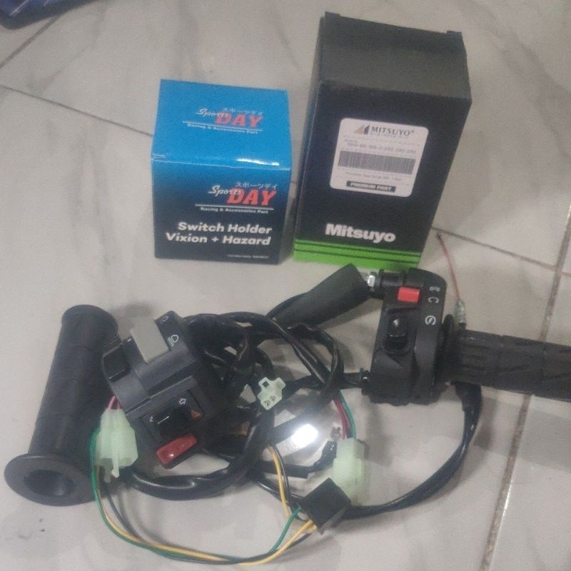 Jual Holder kanan KSR ninja saklar kiri vixion + hazard set Hendgrip ...