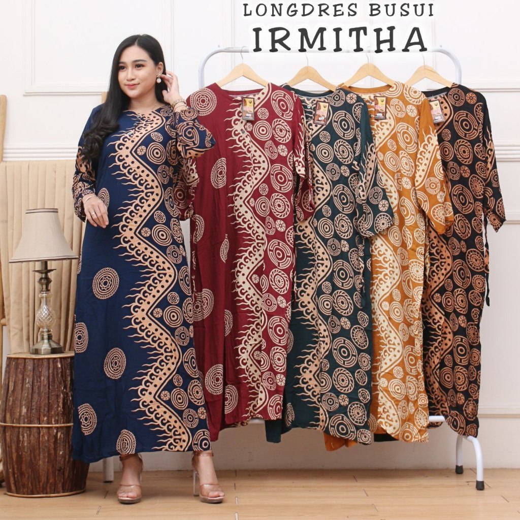 Jual LONGDRESS CABUTAN BUSUI LD 110 DASTER BATIK LENGAN PANJANG KANCING ...