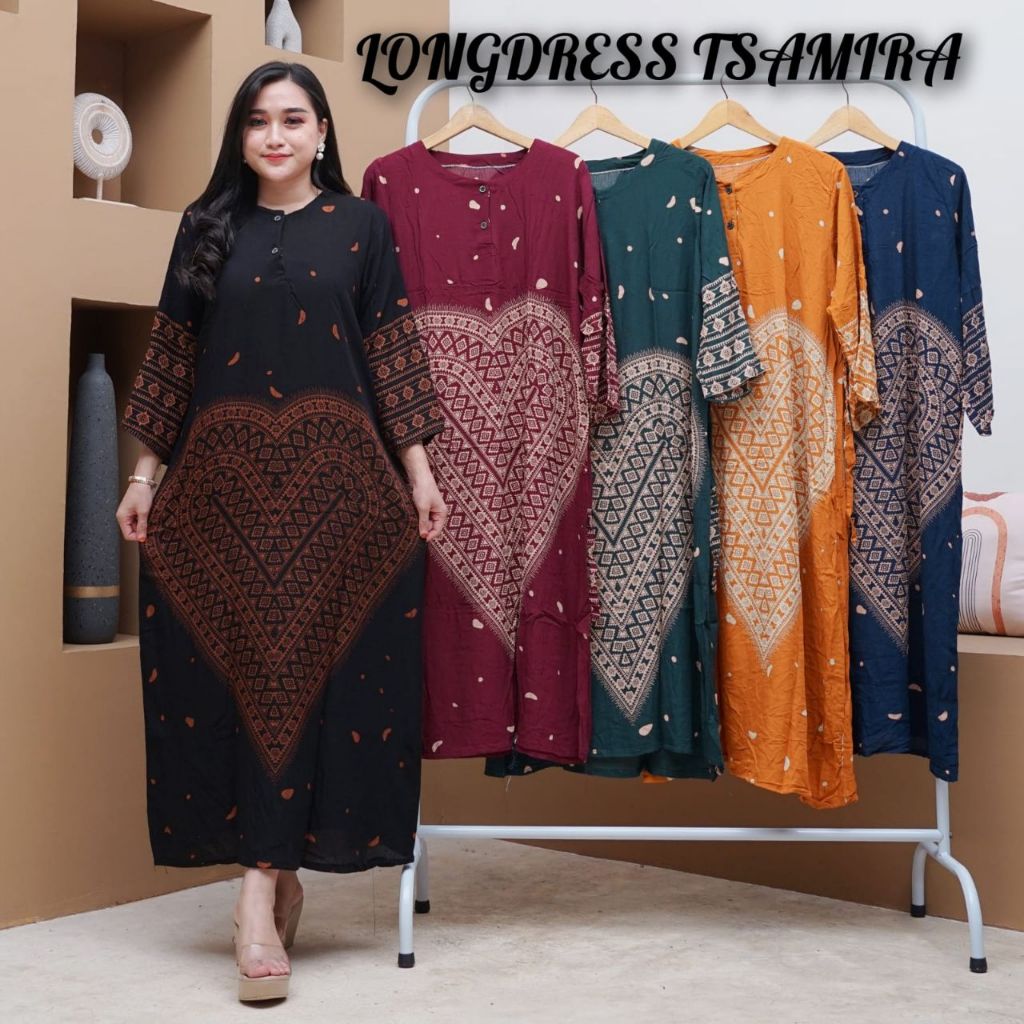 Jual LONGDRESS CABUTAN BUSUI LD 110 DASTER BATIK LENGAN PANJANG KANCING ...