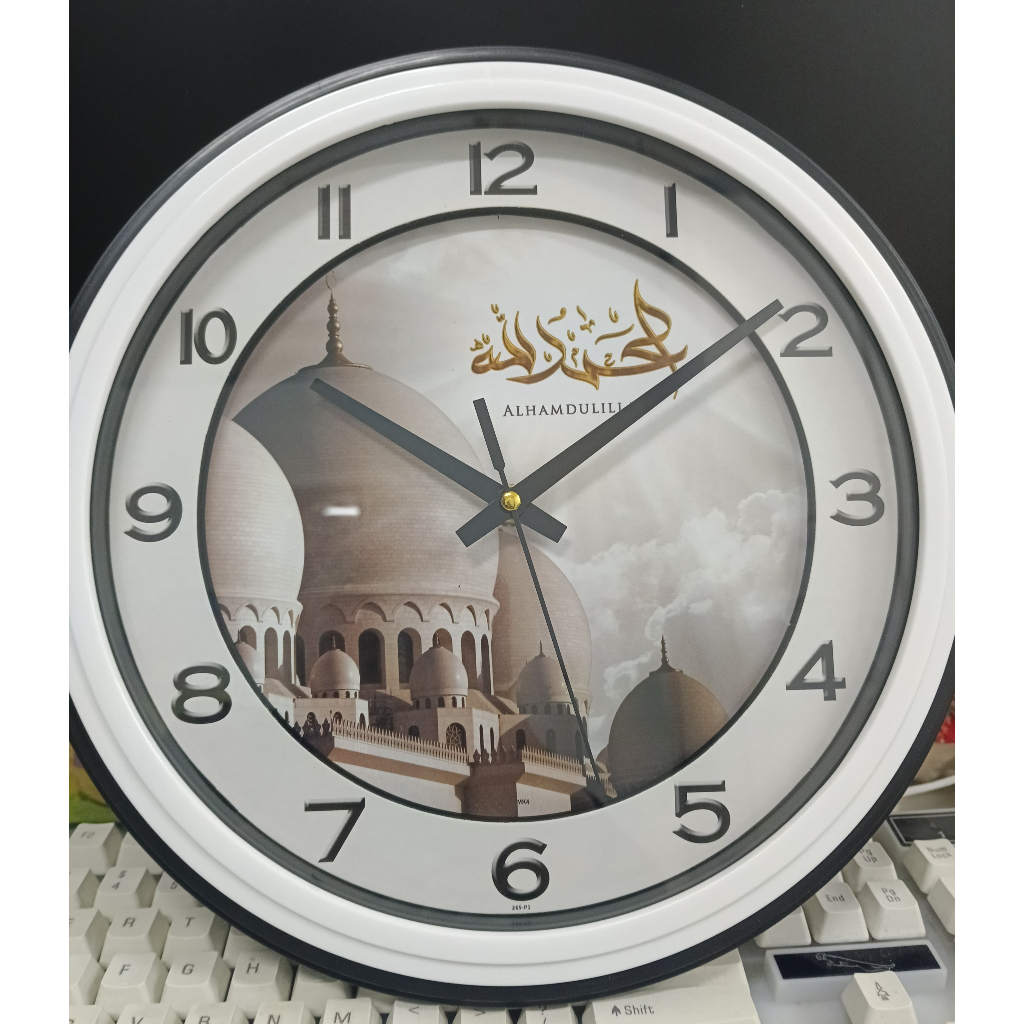 Jual JAM DINDING ISLAM MUSLIM MOTIF ISLAMIC ARAB KALIGRAFI MASJID ...