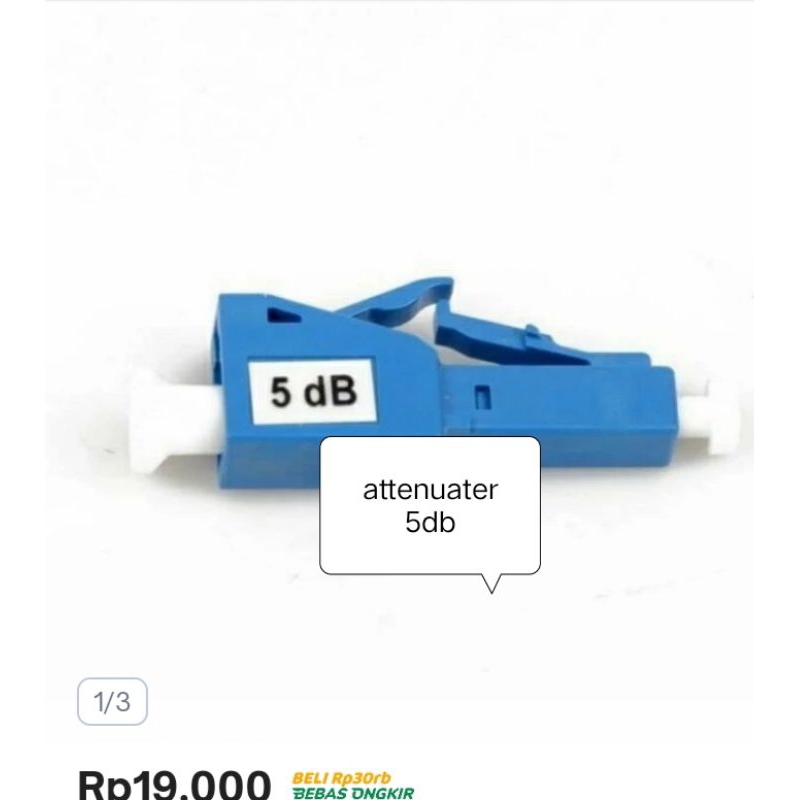 Jual attenuator LC 5db fiber optic single mode male-female 5db | Shopee ...