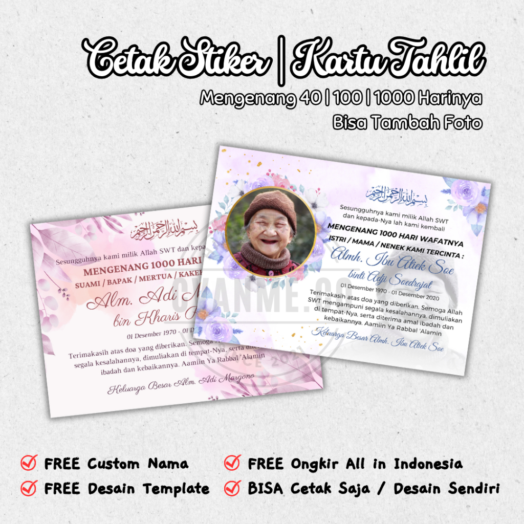 Jual Cetak Stiker Mengenang 40 | 100 | 1000 Hari Wafatnya | 1 | 2 | 3 ... Jual Cetak Stiker Mengenang 40 | 100 | 1000 Hari Wafatnya | 1 | 2 | 3 ...