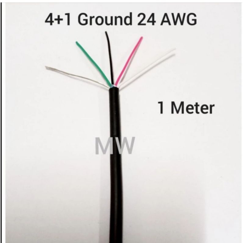 Jual kabel isi 4+1 ground 24awg (serabut)1m brother union | Shopee ...