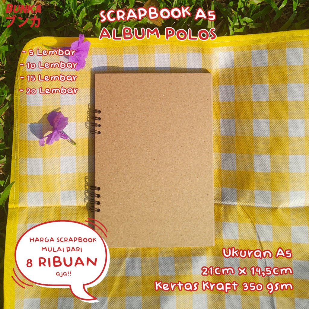 Jual Scrapbook 350 gsm 8 ring Aesthetic Album vintage buku catatan ...