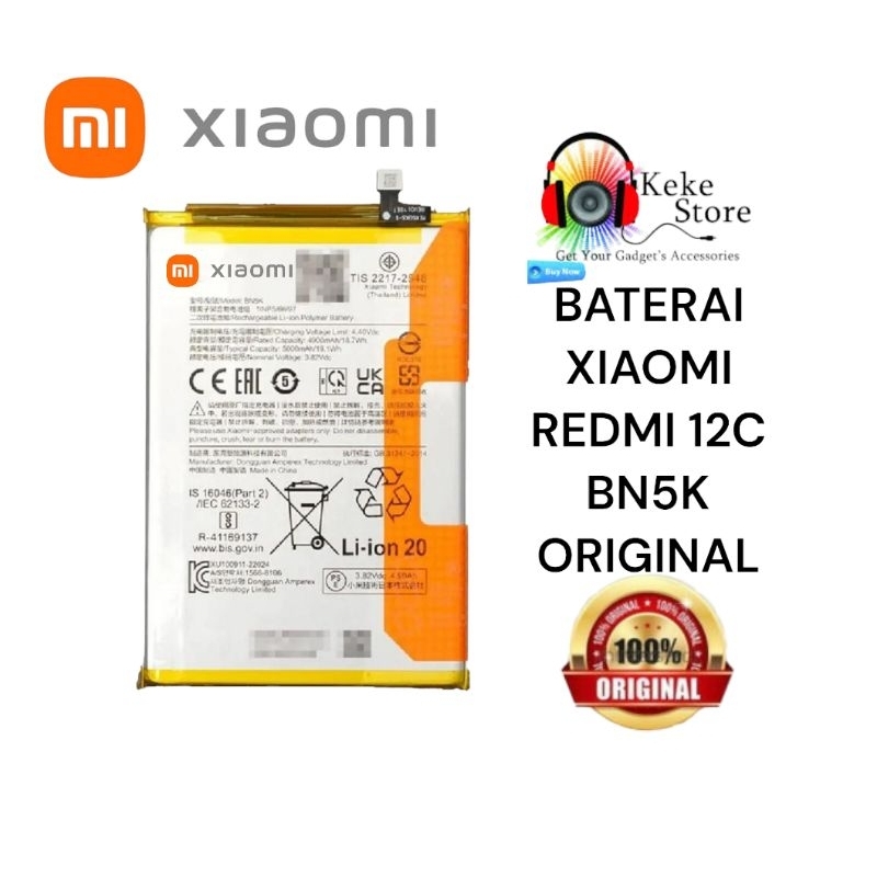 Jual Baterai HP Xiaomi Redmi 12C BN5K Battery Batre Original Pabrik ...