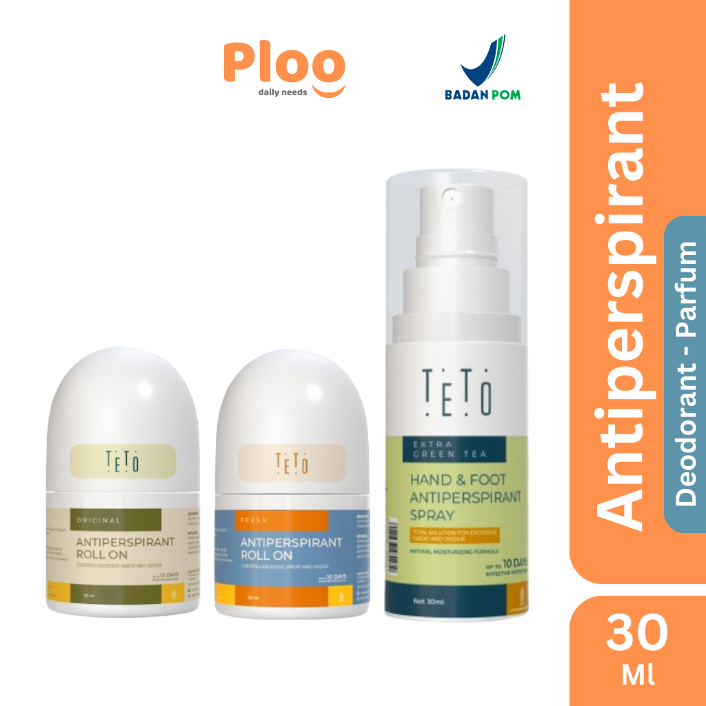 Jual TETO Antiperspirant Deodorant Roll On & Spray 30ml 10 Hari ...