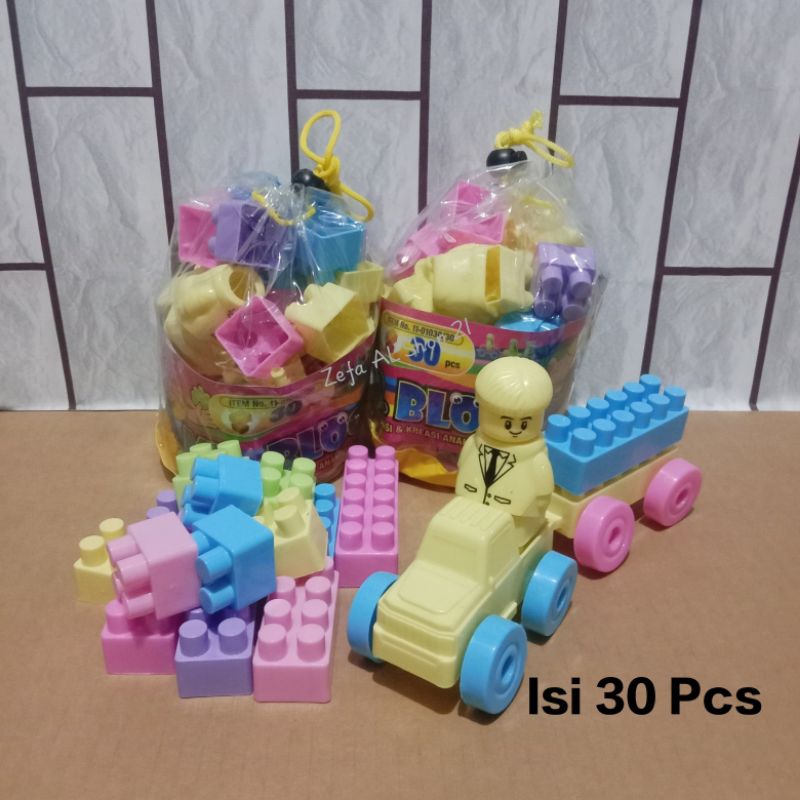 Jual Mainan Block Puzzle Balok Susun Brick Edukatif Isi 30 Pcs | Shopee ...