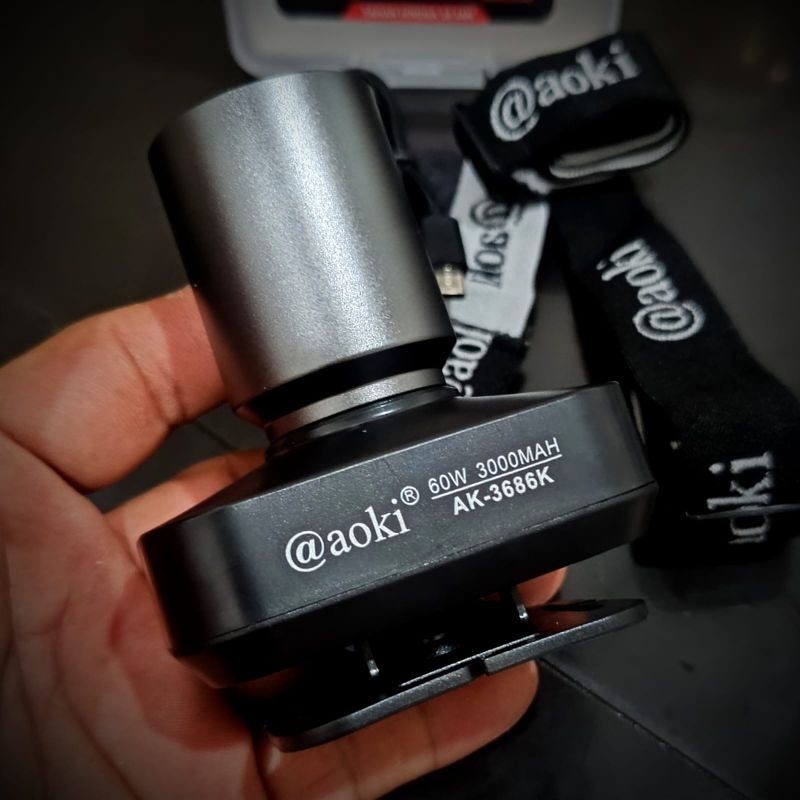 Jual senter kepala super terang Aoki LED 800,1100,1300,1500 lumen Zoom mode 3 | Shopee Indonesia