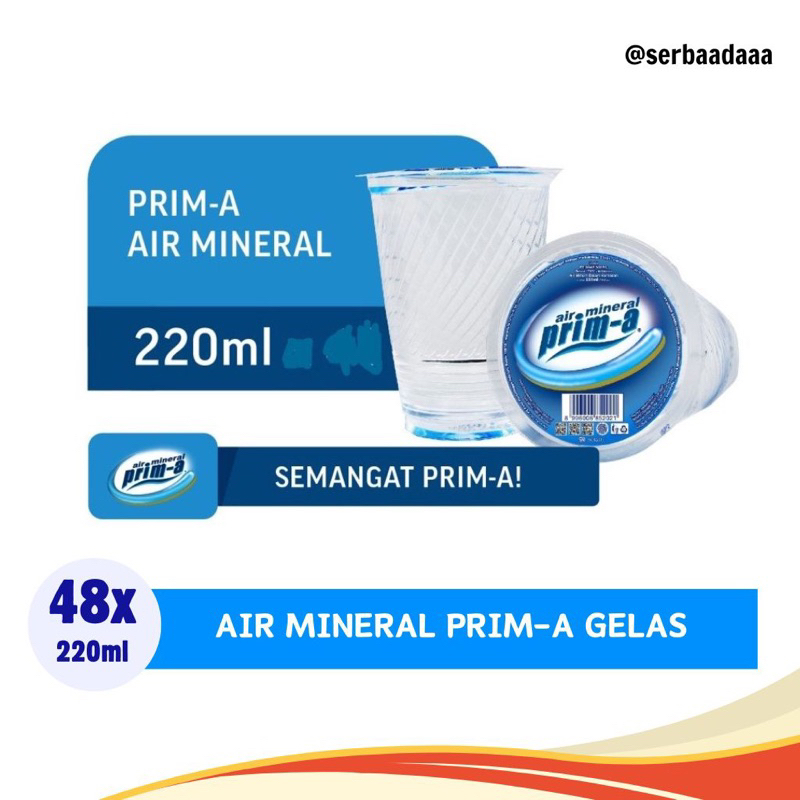 Jual Air Mineral Prima 220ml 1 Dus Isi 48 cup | Shopee Indonesia