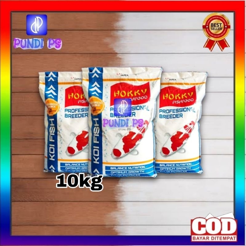 Jual Pakan KOI HOKKY FISH Food 10kg Profesional Breeder 10 kg Pelet Koi ...