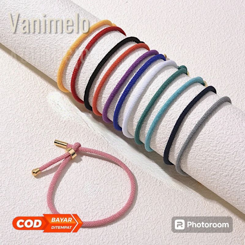 Jual Gelang Tali Serut Korean Style Premium Untuk Charm Liontin Huruf ...