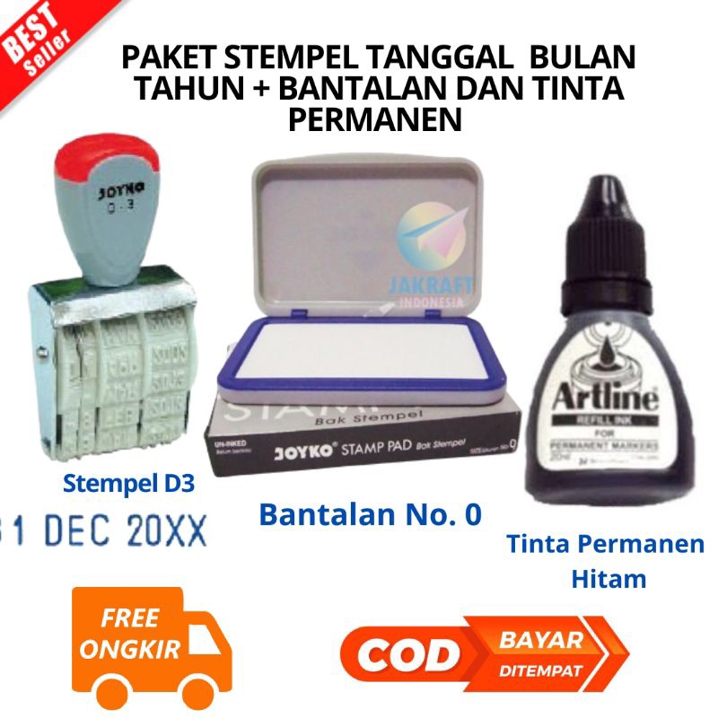 Jual [JIB] BAYAR DI TEMPAT PAKET Stempel DAN BANTALAN CETAK Tanggal ...