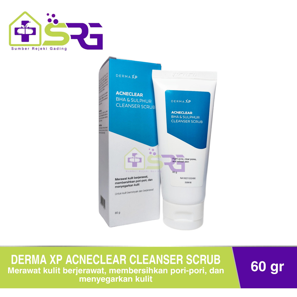 Jual Derma Xp Acneclear BHA & Sulphur Cleanser Scrub - Sabun Pembersih ...