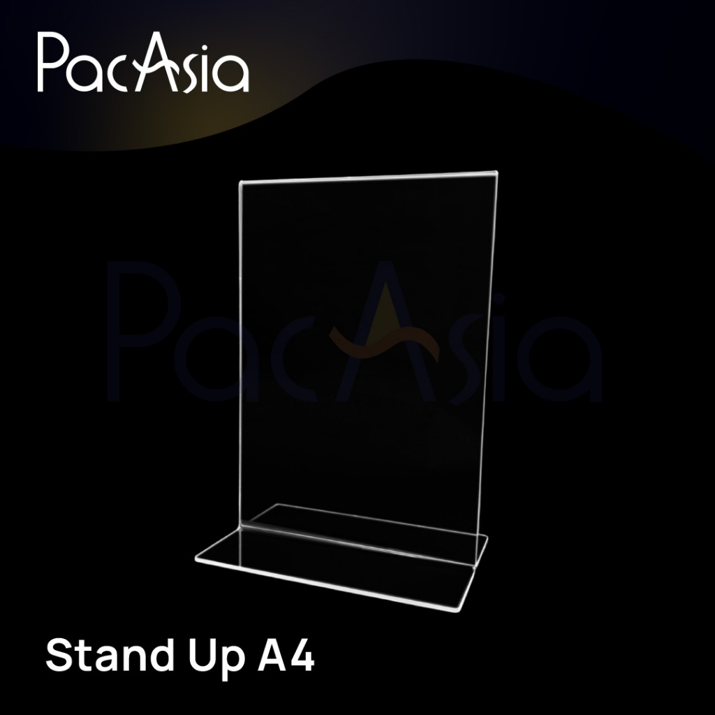 Jual Stand Akrilik A4 / Acrylic Display Stand Up A4 / Tempat Menu ...
