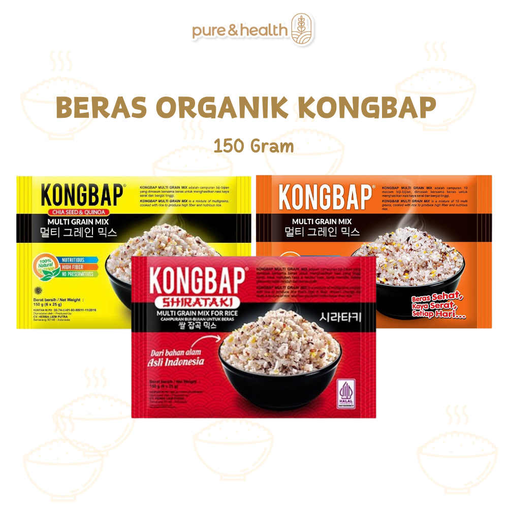 Jual Kongbap Multigrain Mix Beras Organik Pack 150 gr Natural Super ...