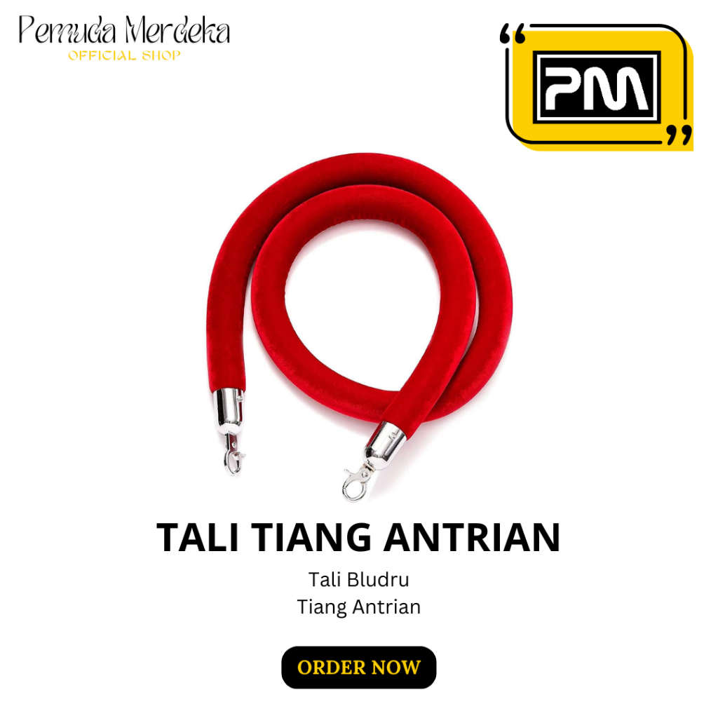 Jual Tali Pembatas Tiang Antrian Bludru Tambang Tiang Antrian Kuat dan ...