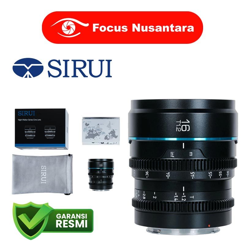 Jual SIRUI Nightwalker 16mm T1.2 S35 Manual Focus Cine Lens Sirui Night ...